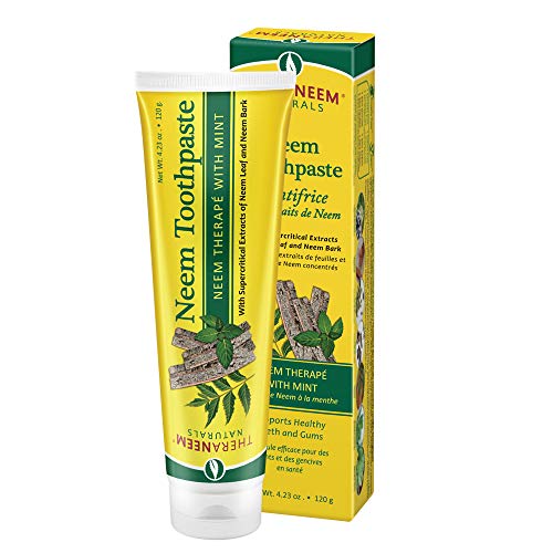 TheraNeem Neem Therape Toothpaste, Mint | Supports Healthy Teeth, Gums & a Fresh Mouth | No Fluoride & Vegan | 4.23 oz