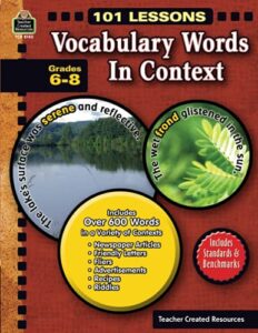 vocabulary words in context: grade 6-8 (101 lessons)