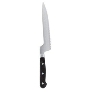 miu france forged stainless steel offset bread knife, 8-inch