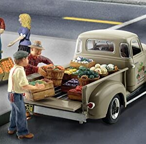 Woodland Scenics Autoscene Paul's Fresh Produce Pickup Truck w/Figures HO Scale