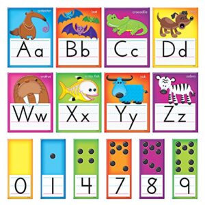 TREND enterprises, Inc. T-8265 Awesome Animals Alphabet Cards Standard Manuscript Bulletin Board Set