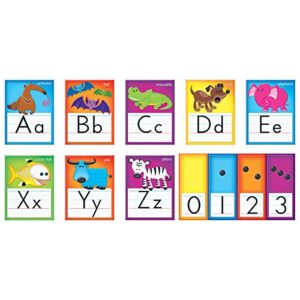 TREND enterprises, Inc. T-8265 Awesome Animals Alphabet Cards Standard Manuscript Bulletin Board Set