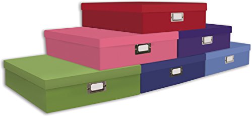 Pioneer Scrapbook Storage Box 14.75"X13"X3.75" Assorted Solids OB-12S