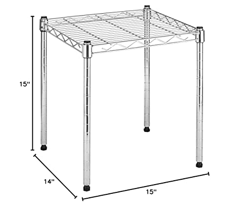 Whitmor Supreme Stacking Shelf and Organizer - Adjustable - Chrome