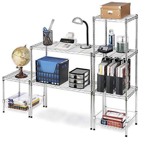 Whitmor Supreme Stacking Shelf and Organizer - Adjustable - Chrome