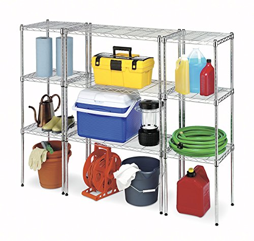 Whitmor Supreme Stacking Shelf and Organizer - Adjustable - Chrome