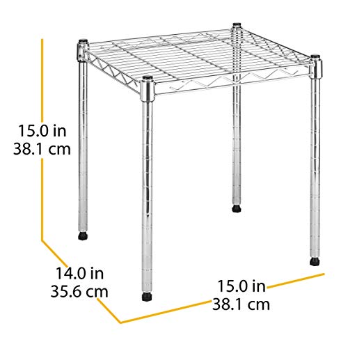 Whitmor Supreme Stacking Shelf and Organizer - Adjustable - Chrome