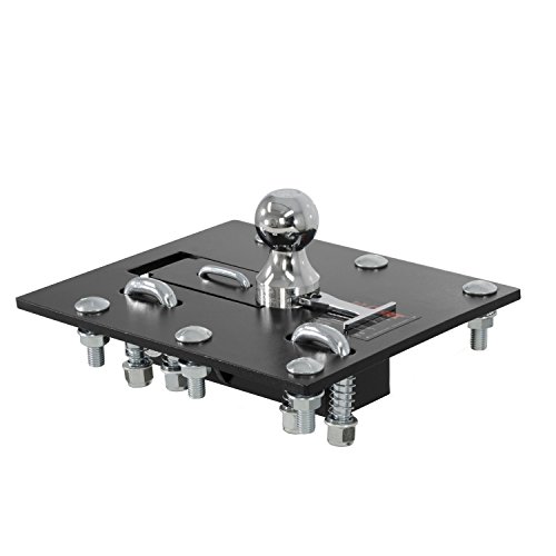 CURT 61052 Over-Bed Folding Ball Gooseneck Hitch, 30,000 lbs, 2-5/16-Inch Ball , Black