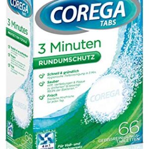 Corega Rapid Denture/Third Teeth Cleaning Sticks, 1x66 Teething Cleaning Tablets - Cleaning in 3 Minutes