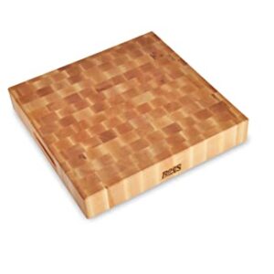 John Boos Block CCB183-S Classic Reversible Maple Wood End Grain Chopping Block, 18 Inches x 18 Inches x by 3 Inches