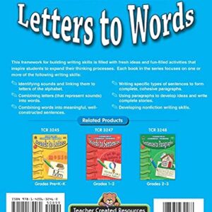 Building Writing Skills: Letters to Words: Letters to Words