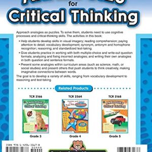 Analogies for Critical Thinking, Grade 4 from Teacher Created Resources