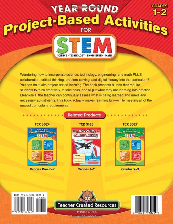 Year Round Project-Based Activities for STEM Grd 1-2: Grades 1-2