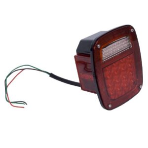 rugged ridge 12403.83 tail light assembly, left, led; 76-06 jeep cj/wrangler yj/tj