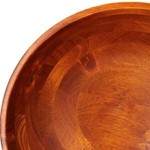 Lipper International Cherry Finished Footed Serving Bowl for Fruits or Salads, Large, 13.75" Diameter x 5" Height, Single Bowl