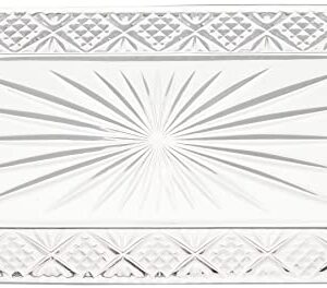 Godinger Dublin Rectangular Crystal Tray, 12 Inch x 6.5 Inch