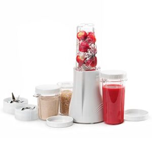 tribest pb-250 kitchen grinder & personal blender for shakes and smoothies with bpa-free portable blender cups, white