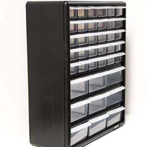 Homak Parts Organizer, Black, 39 Drawers