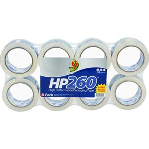 duck hp260 packing tape refill, 8 rolls, 1.88 inch x 60 yard, clear (1067839)