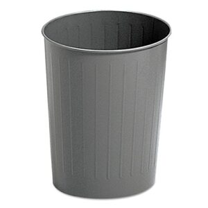 safco fire-safe steel round wastebasket