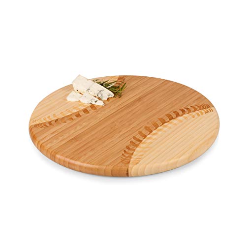 TOSCANA - a Picnic Time brand Home Run Baseball Cheese Board, Novelty Charcuterie Board, Serving Platter - Cheese Boards Charcuterie Boards, Wood Cutting Board, (Bamboo)