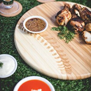 TOSCANA - a Picnic Time brand Home Run Baseball Cheese Board, Novelty Charcuterie Board, Serving Platter - Cheese Boards Charcuterie Boards, Wood Cutting Board, (Bamboo)