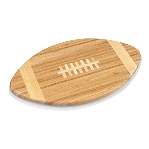 TOSCANA - a Picnic Time brand Touchdown Football Cheese Board, Novelty Charcuterie Board, Serving Platter, Cheese Boards Charcuterie Boards, Wood Cutting Board, (Bamboo)