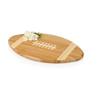 TOSCANA - a Picnic Time brand Touchdown Football Cheese Board, Novelty Charcuterie Board, Serving Platter, Cheese Boards Charcuterie Boards, Wood Cutting Board, (Bamboo)