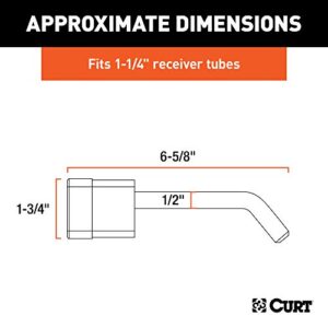 CURT 23020 Trailer Hitch Lock, 1/2-Inch Pin Diameter, Fits 1-1/4-Inch Receiver