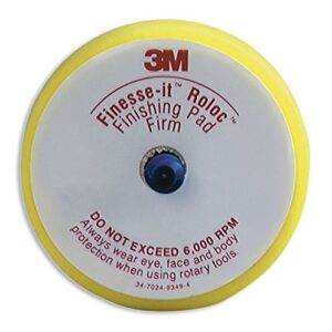 3m 14736u finesse-it roloc finishing disc pad, 3″ , yellow