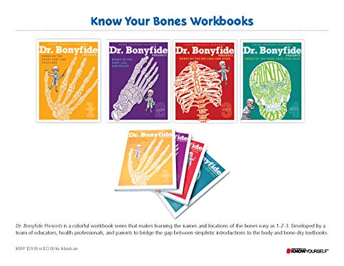 Know Yourself - 206 Bones of the Human Body - 4 Book Set, Best Interactive Activity Workbooks for Kids, Parents’ Choice Award, Ages 8-12