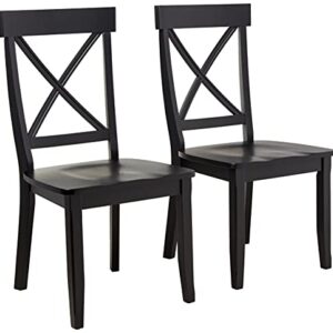 Homestyles Bishop Dining Chair Pair, 18-4/5" W, 22-1/4" D, 38-3/8" H, Black