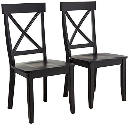 Homestyles Bishop Dining Chair Pair, 18-4/5" W, 22-1/4" D, 38-3/8" H, Black