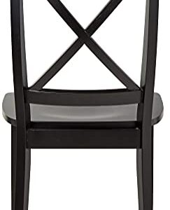 Homestyles Bishop Dining Chair Pair, 18-4/5" W, 22-1/4" D, 38-3/8" H, Black