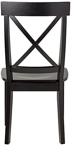 Homestyles Bishop Dining Chair Pair, 18-4/5" W, 22-1/4" D, 38-3/8" H, Black