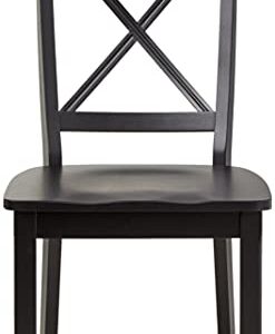 Homestyles Bishop Dining Chair Pair, 18-4/5" W, 22-1/4" D, 38-3/8" H, Black