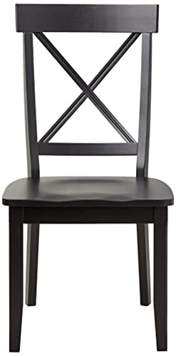 Homestyles Bishop Dining Chair Pair, 18-4/5" W, 22-1/4" D, 38-3/8" H, Black