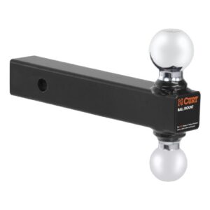 CURT 45665 Multi-Ball Trailer Hitch Ball Mount, 2, 2-5/16-Inch Balls, Fits 2-Inch Receiver, 10,000 lbs