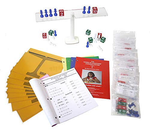 Hands-On Equations® Class Set for Teacher and 30 Students. Includes The Teacher Demonstration Balance Scale and Game Pieces and 30 Sets of Student manipulatives. Grade 3 and up.