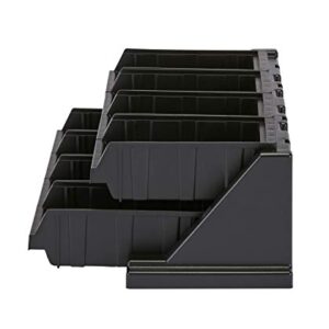 Cambro 8RS8110 Versa Black 8-Bin Organizer Rack Case of 1