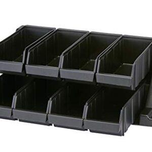 Cambro 8RS8110 Versa Black 8-Bin Organizer Rack Case of 1