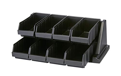 Cambro 8RS8110 Versa Black 8-Bin Organizer Rack Case of 1