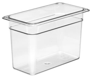 cambro camwear 38cw135 food pan, 1/3 by 8-inch, clear