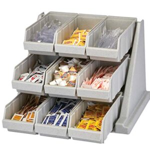 Cambro 9RS9480 Versa Speckled Gray 9-Bin Organizer Rack Case of 1