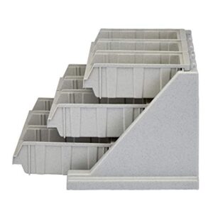 Cambro 9RS9480 Versa Speckled Gray 9-Bin Organizer Rack Case of 1