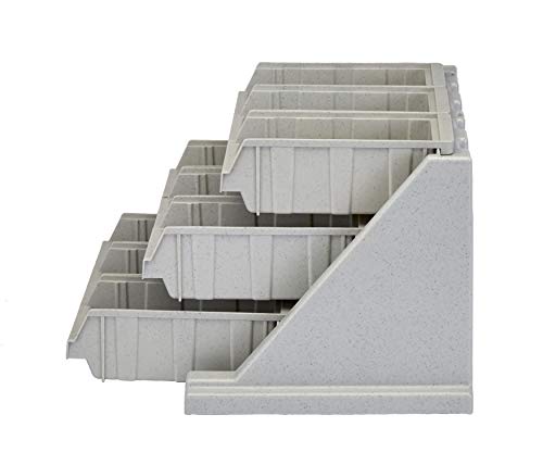 Cambro 9RS9480 Versa Speckled Gray 9-Bin Organizer Rack Case of 1