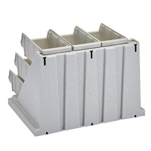 Cambro 9RS9480 Versa Speckled Gray 9-Bin Organizer Rack Case of 1