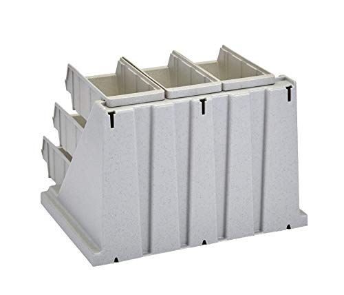 Cambro 9RS9480 Versa Speckled Gray 9-Bin Organizer Rack Case of 1