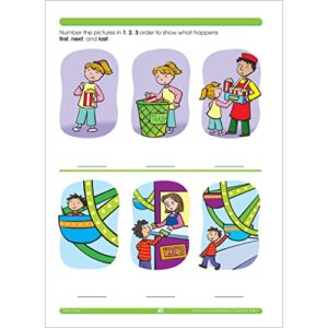 School Zone - Kindergarten Scholar Workbook - 64 Pages, Ages 5 to 6, Alphabet, Phonics, Shapes, Patterns, Counting, Addition & Subtraction, and More