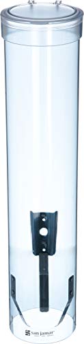 San Jamar Plastic Pull-Type Water Cup Dispenser, 16 Inches, Blue, (Pack of 24)